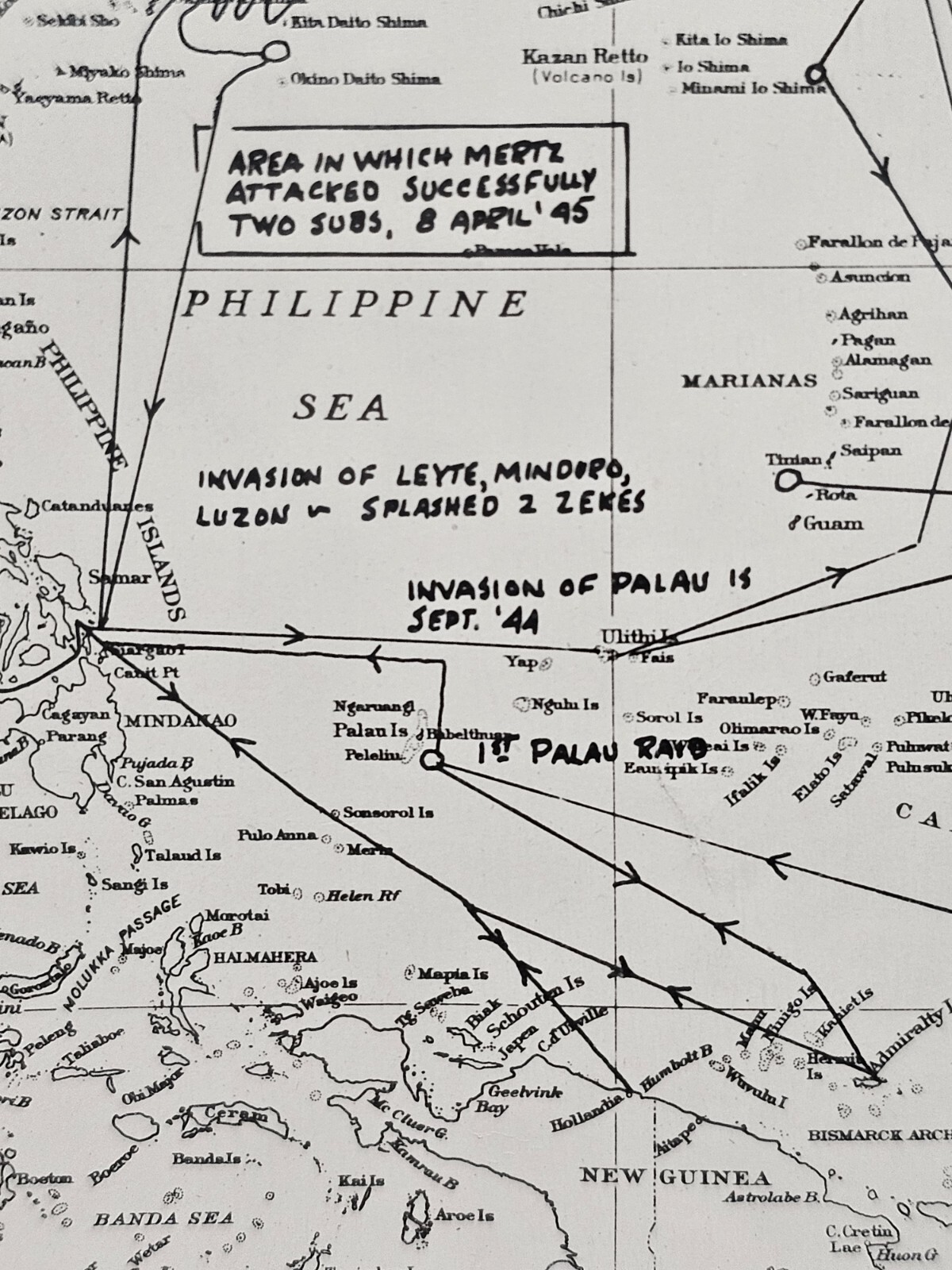 WW2 Footlong USS MERTZ DD-691 WAR CRUISE PHOTO FRAMED 31X11 10 Battle ...