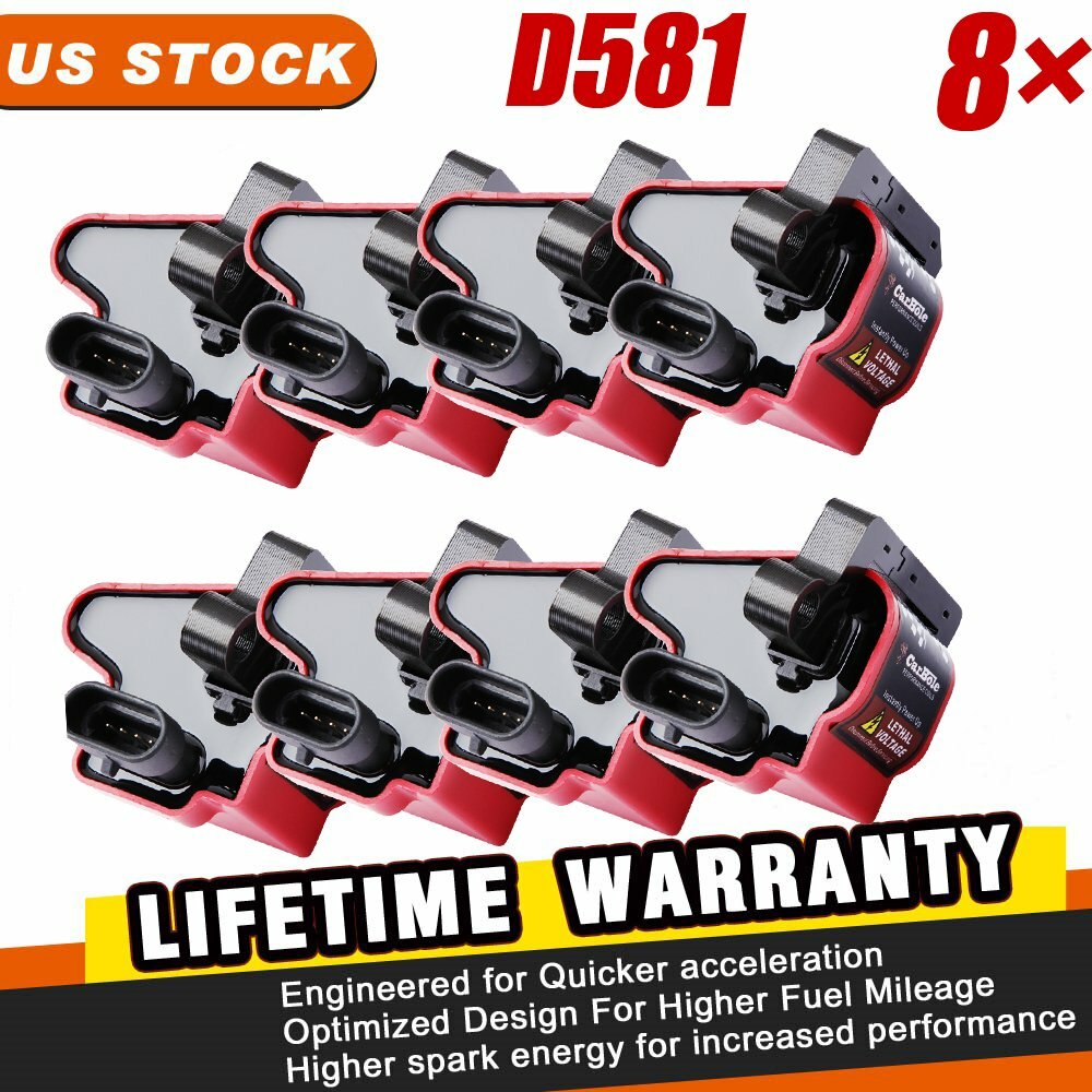 Square Ignition Coils 8 Pack for CHEVY GMC CADILLAC 5.3L 6.0L 8.1L 4.8L ...