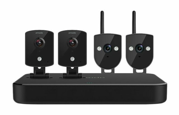 Zmodo 4-Channel 4-Camera 720p HD Smart Wireless Home Kit - Black (ZM ...