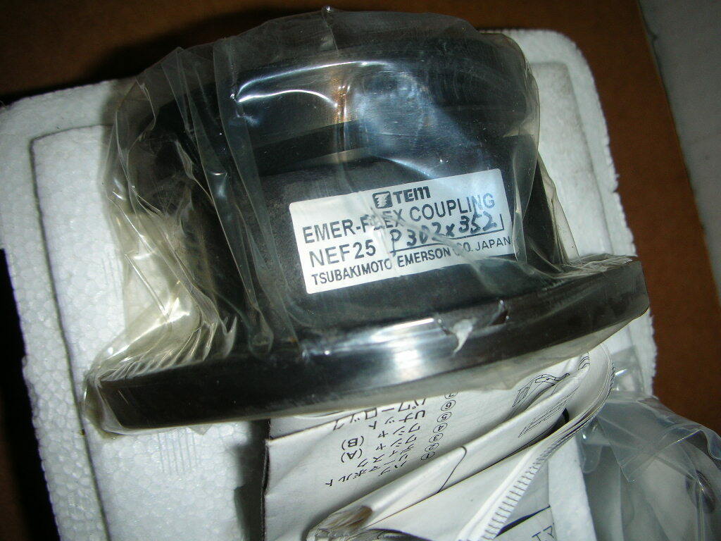 TSUBAKI TSUBAKIMOTO EMERSON NEF25 P302x352 EMER-FLEX COUPLING NOS!! | eBay