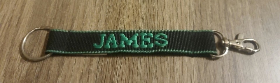 New James Personalized Keychain Black and Green | eBay
