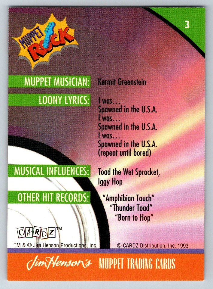 1993 Jim Henson's Muppets Trading CardXZ - Pick your Cards | eBay