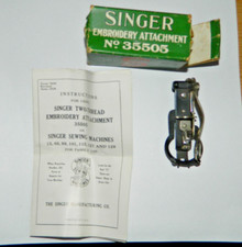 SINGER 221 Featherweight Two Thread Embroidery Attachment 35505 Lt4 for ...