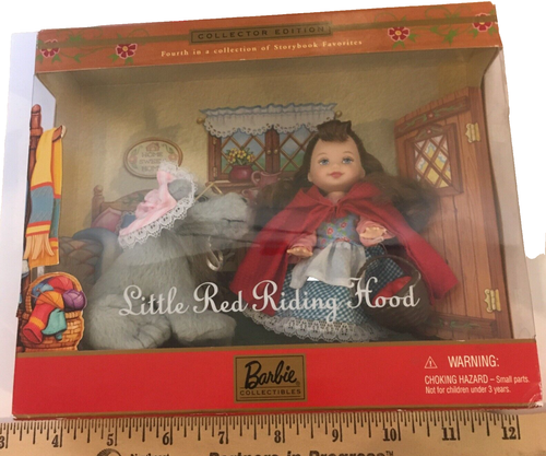 Mattel Barbie Kelly Doll Little Red Riding Hood Wolf Collector Ed 2001 ...