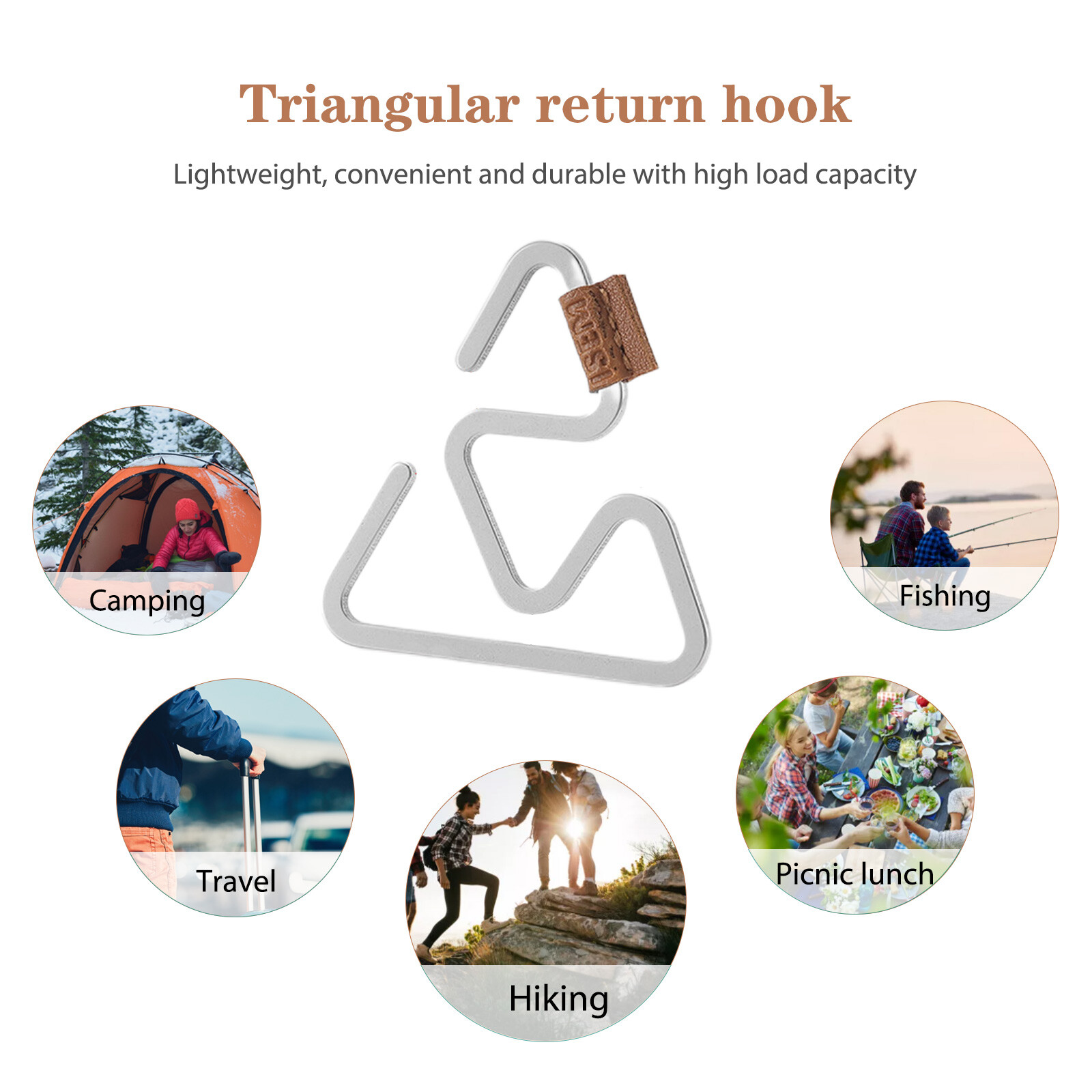 Multifunctional Triangle Hanger Hook Strong Rope Hanger Hook for Picnic ...