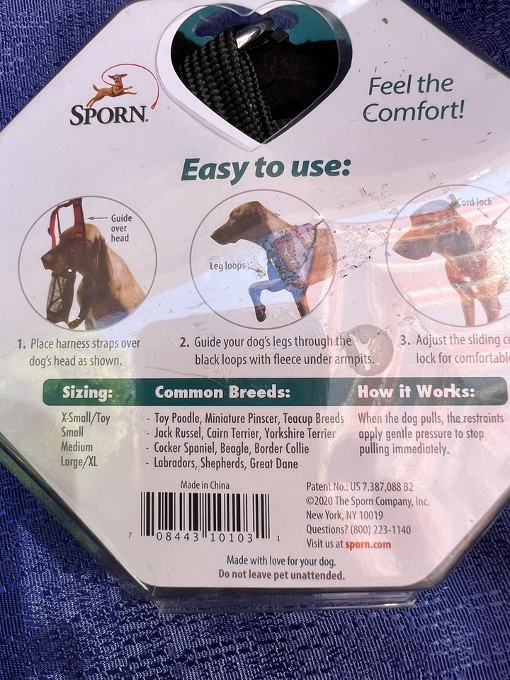 Sporn Dog Harness Stop Pulling Comfort Safety Adjustable Neck L/XL 16 ...