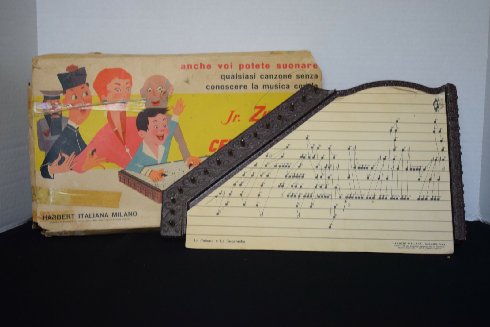 Jr. Zither All Metal 1950's La Cetra Magica Harbert Italiana-Milano | eBay
