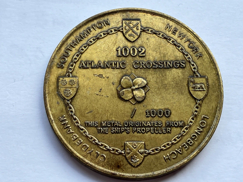 1936 - 1967 RMS QUEEN MARY 1002 ATLANTIC CROSSINGS MADE FROM THE SHIPS ...