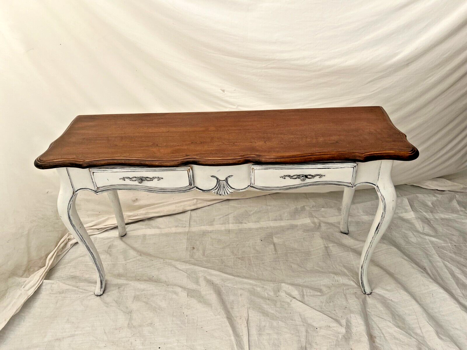 Ethan Allen Sofa Table Console French Country Factory Painted ...