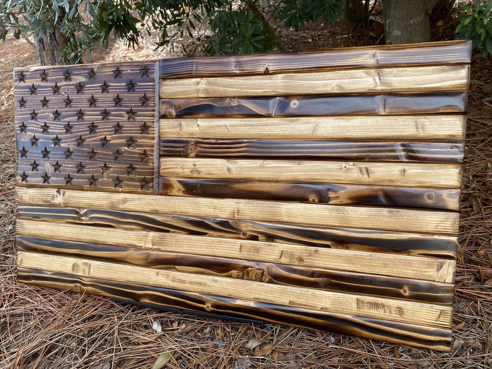 Handmade Wooden Distressed American Flag by Eagle Wood Flag Company | eBay