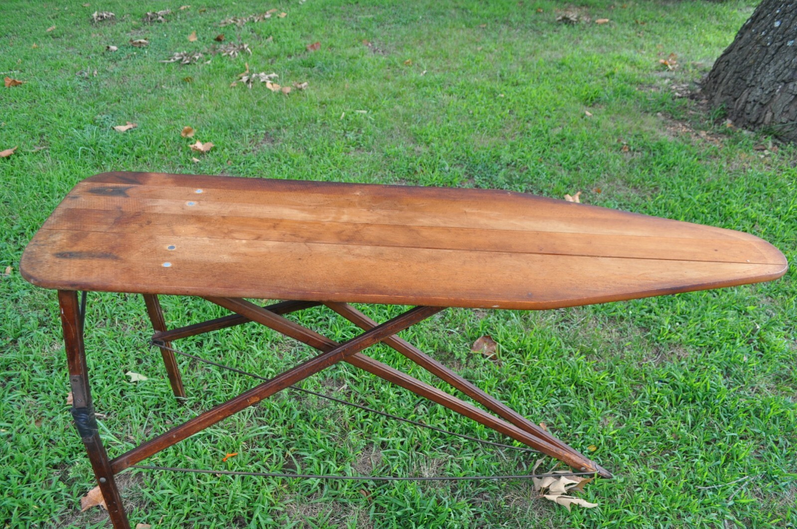 Antique Wooden 54" Full Size Folding Ironing Board Unique Vintage ...