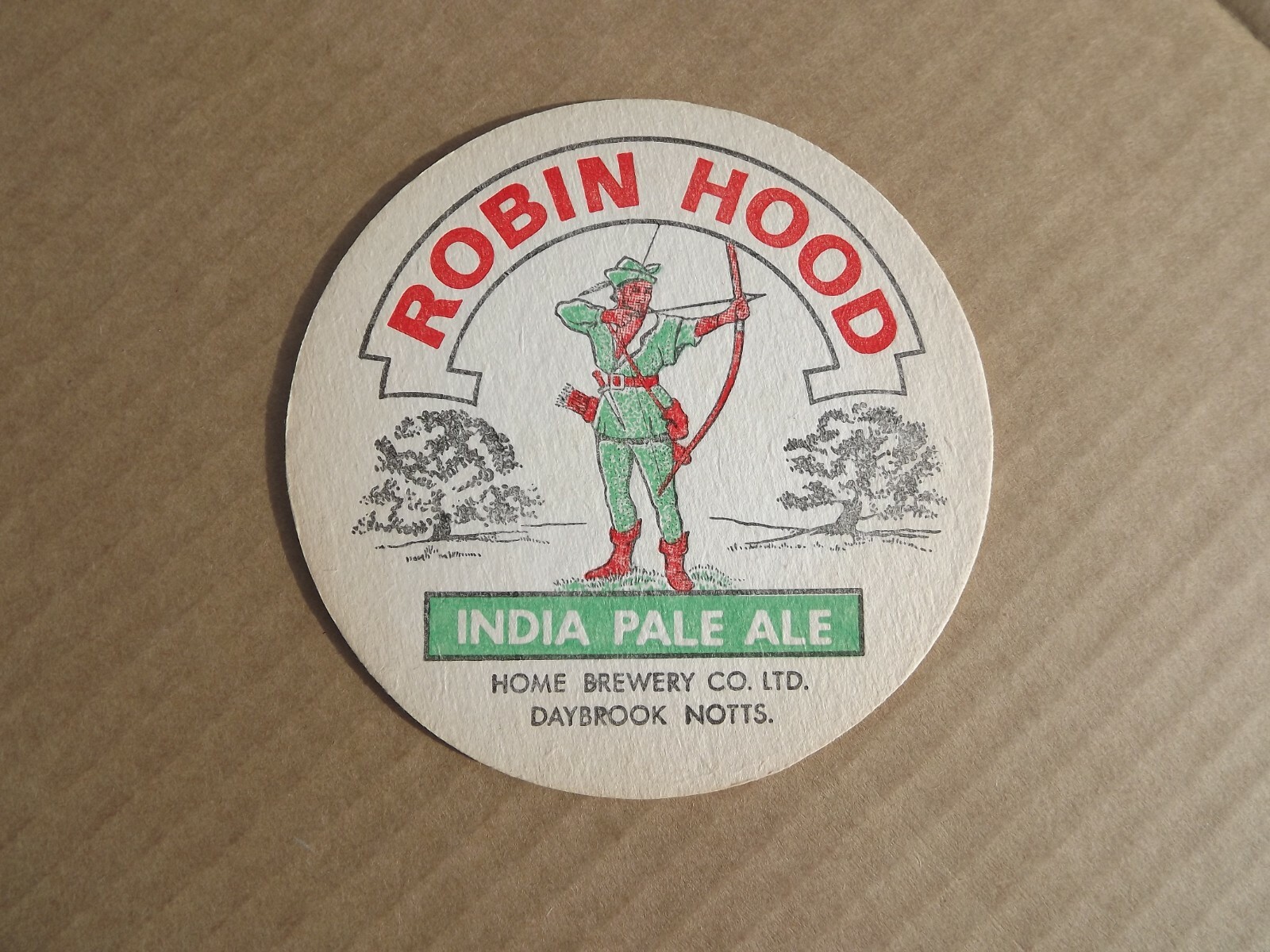 Home Ales Brewery Nottinghamshire- Robin Hood IPA - NOS - beer mat (935 ...