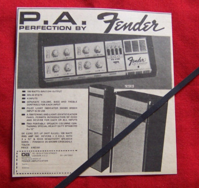 FENDER PA 4100 1971 ORIGINAL VINTAGE PRESS ADVERT | eBay UK