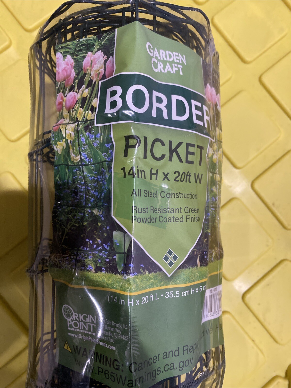 Origin Point 381420 20-Foot x 14-Inch Gard'n Border Wire Picket Fence ...