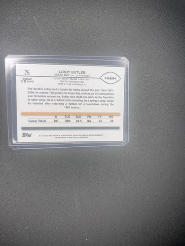 2024 Topps Chrome Sapphire Football LeRoy Butler Gold /50 Packers Color ...