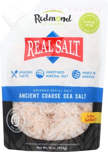 Redmond Real Sea Salt - Natural Unrefined Gluten Free Coarse 16 Ounce ...