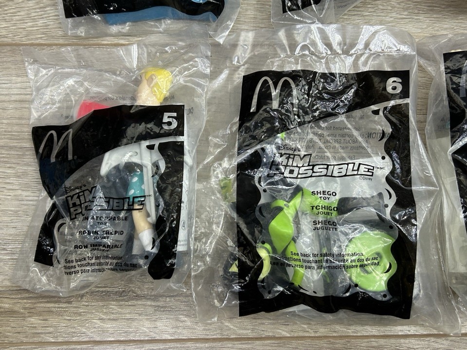 Vintage 2003 McDonald's Kim Possible Happy Meal Toys Figure Lot Of 6 ...