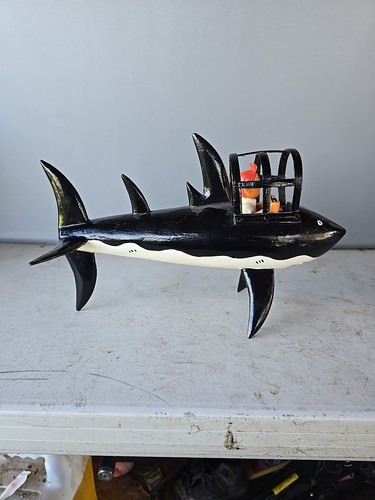 Vintage The Adventures of Tintin Wooden Shark Submarine 13 Inches Long ...