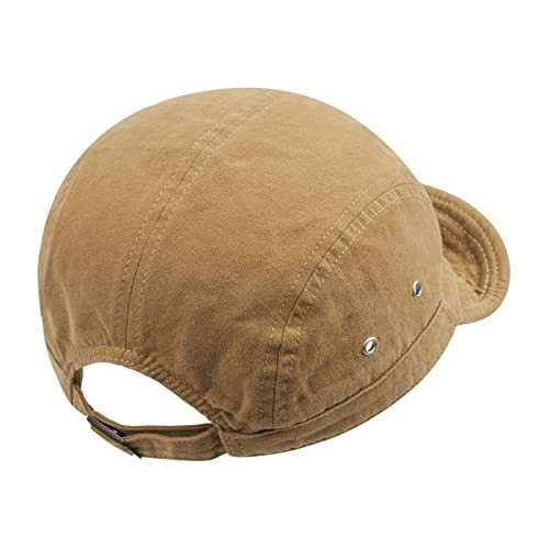 Short Brim Baseball Cap 5 Panel Hat Soft Short Bill One Size Dy09-khaki ...