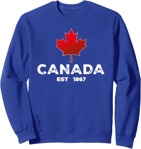Canada EST 1867 Proud Canadian Merch Design Unisex Crewneck Sweatshirt ...