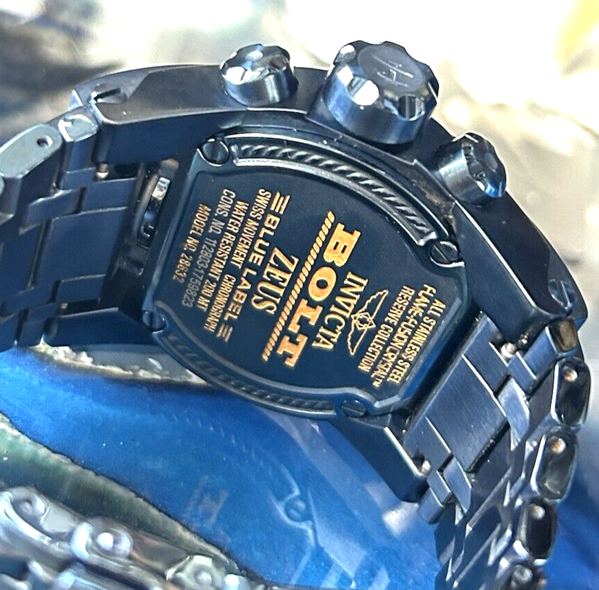 Invicta 52mm Reserve Bolt Zeus Magnum Blue Label Chronograph Swiss ...