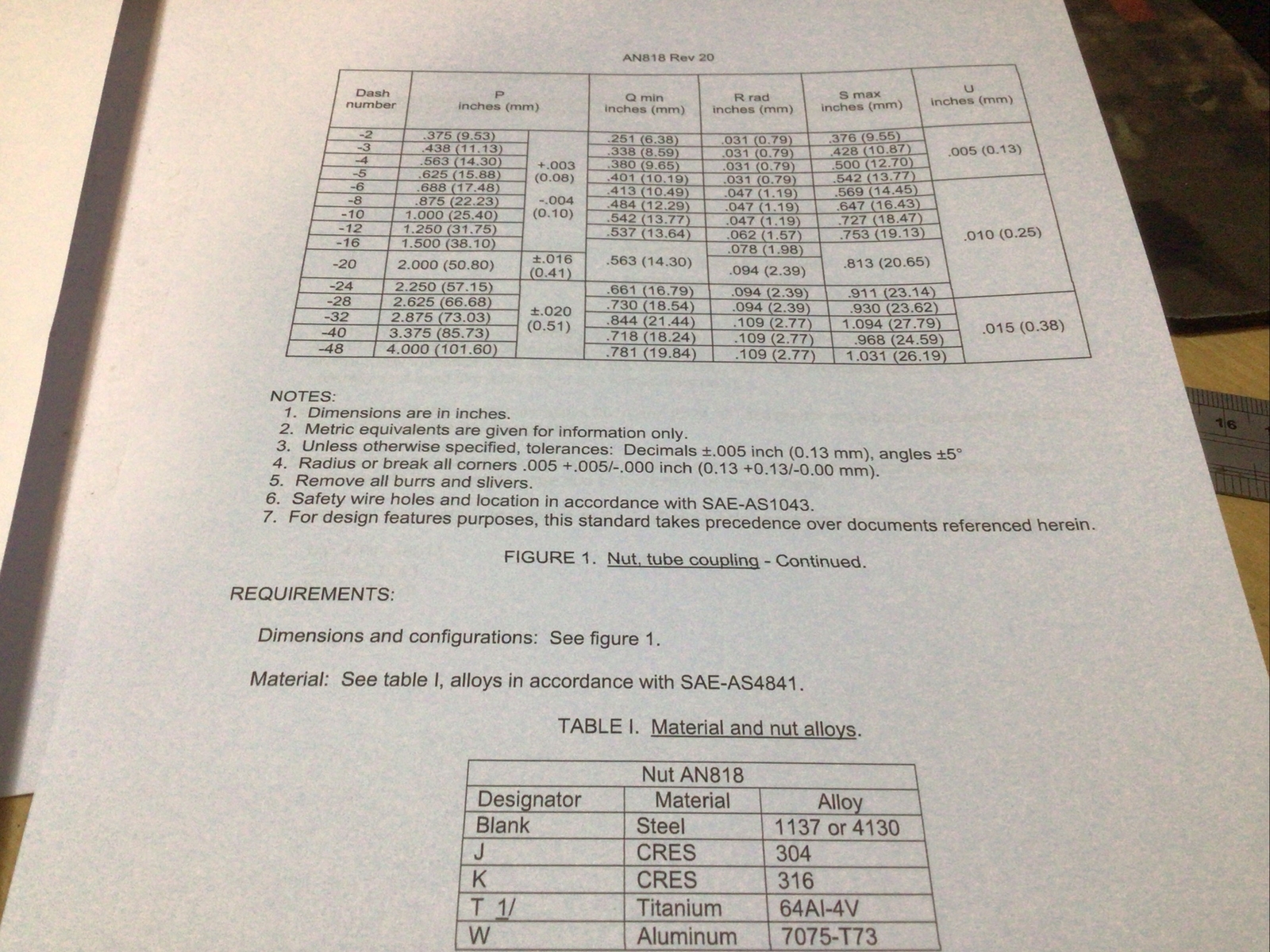 NOS -8AN JIC CRES Tube Nut p/n AN818-L8J qty 3 (L/6) 1/2” Tube 7/8” UNF ...