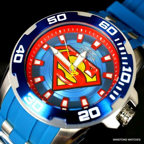 Invicta DC Comics Superman Pro Diver Scuba Blue 50mm Limited Edition ...