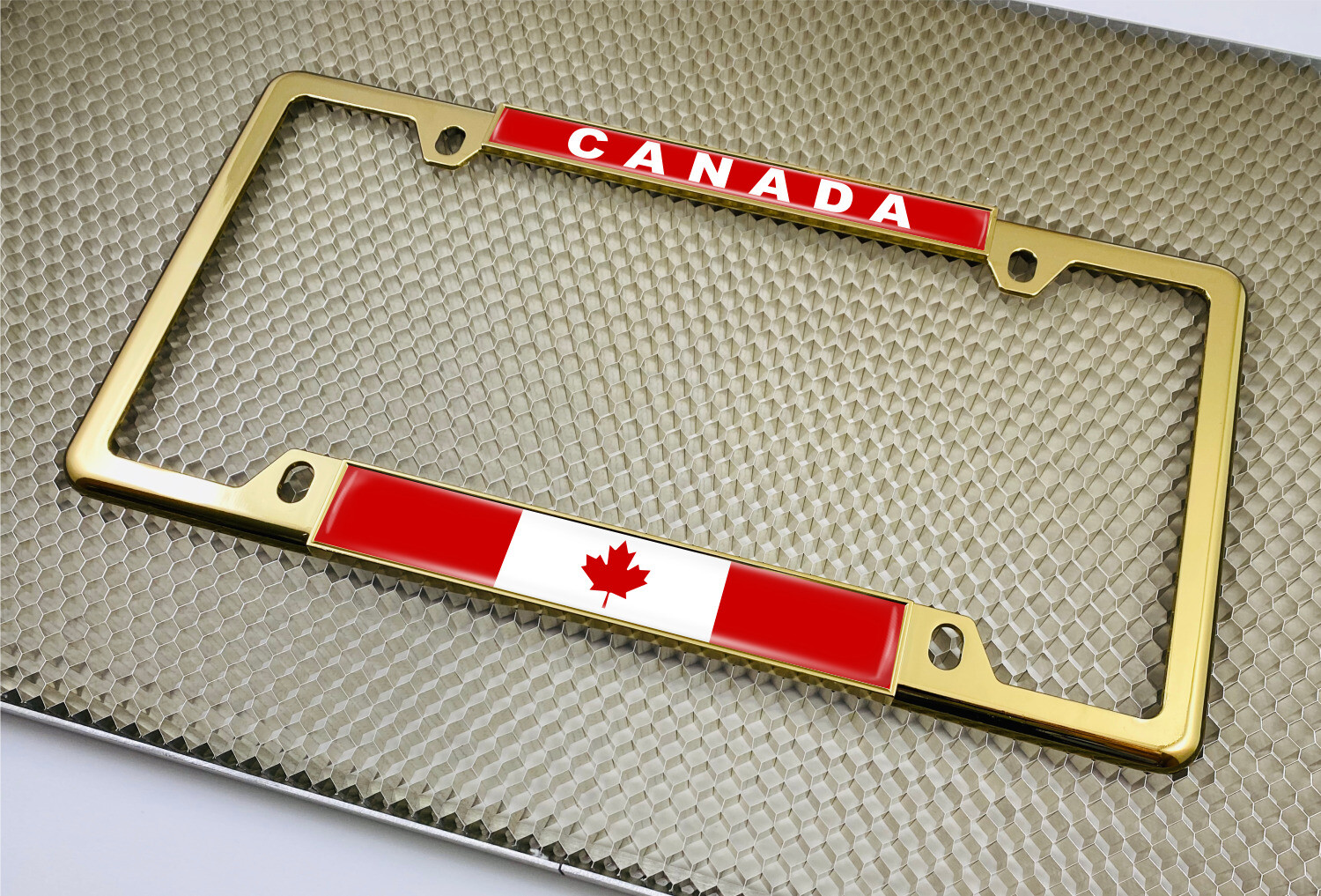 Car 4-hole Metal License Plate Frame - Canadian Flag | eBay