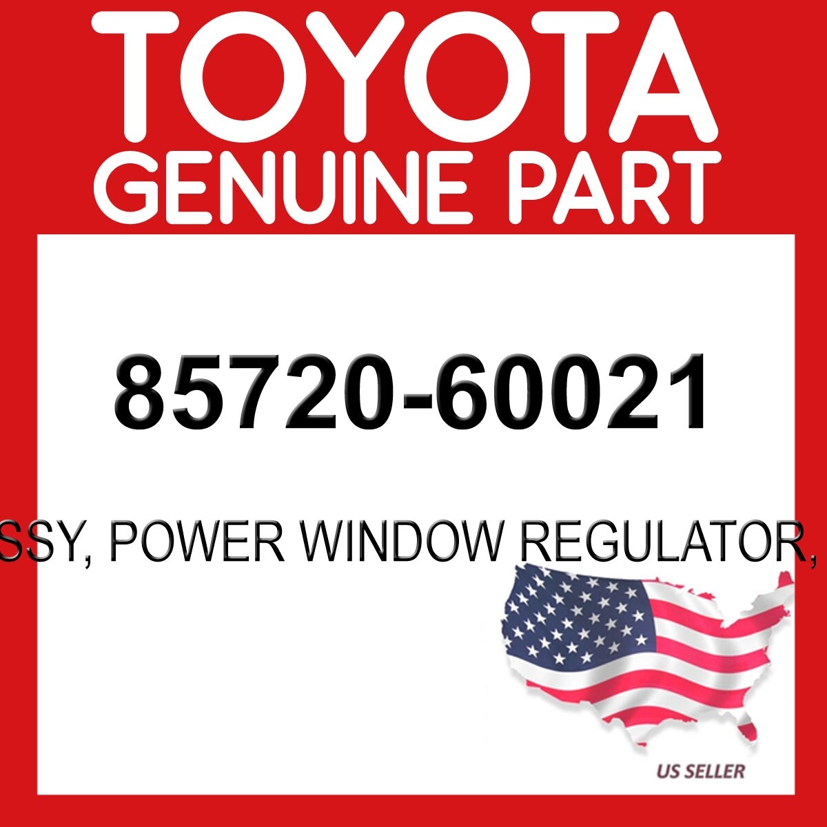 Toyota Genuine 85720-60021 Motor Assy Pwr Window Regulator Rr LH ...
