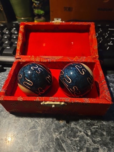 Vintage Chinese Baoding Balls Yin Yang Enamel | eBay