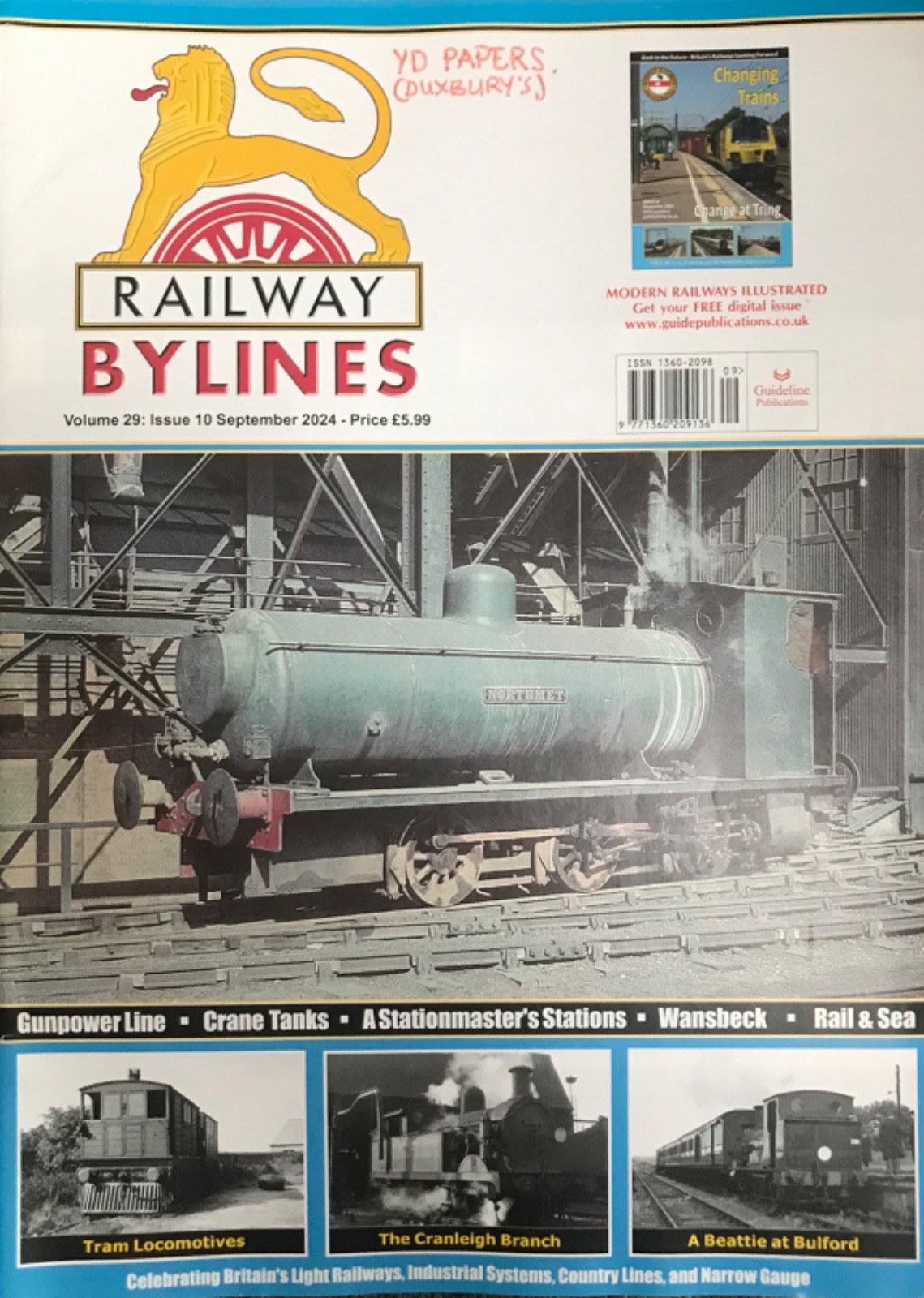 Back issue: Railway Bylines magazine: 29.10: 2024-09: September. | eBay UK