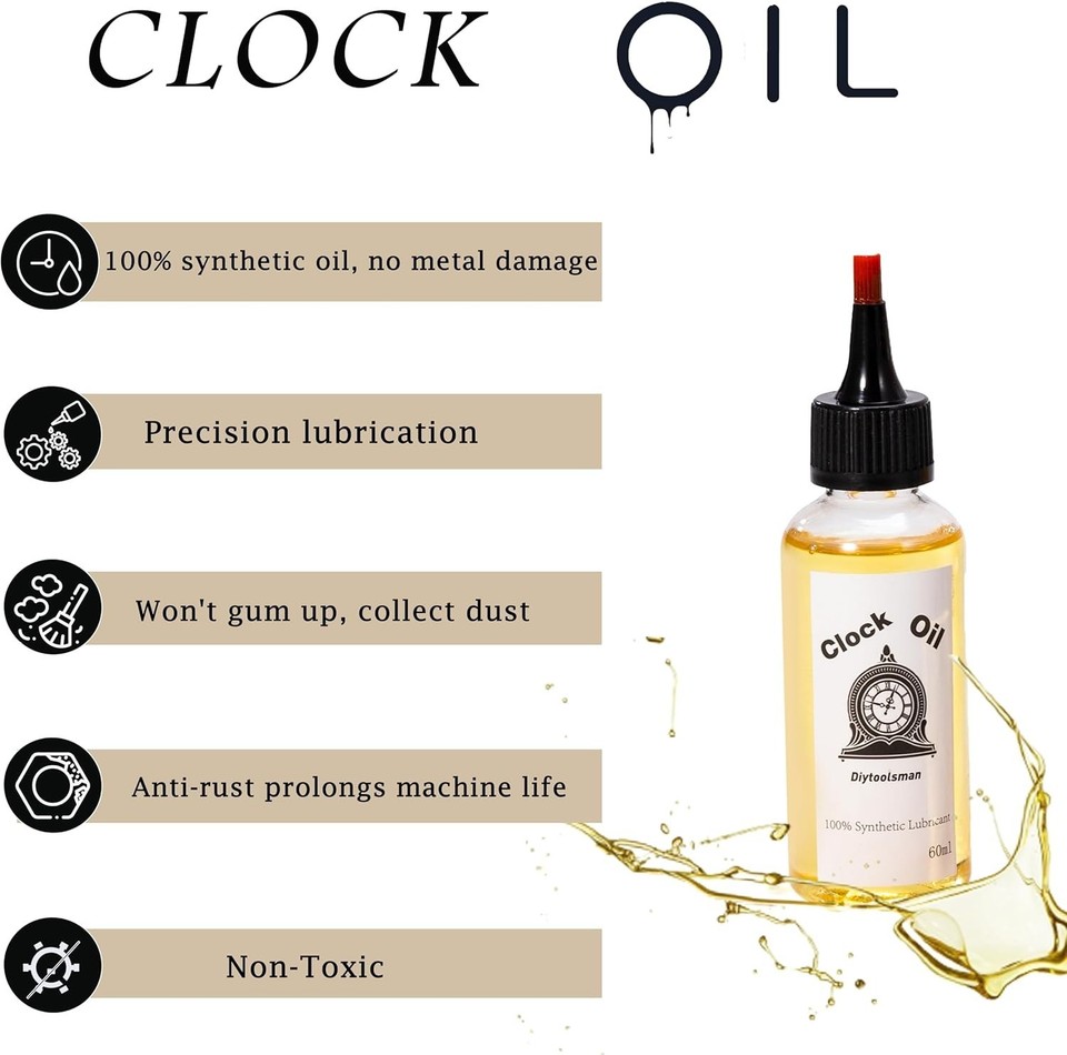 Synthetic Clock Oil Kit for All Clocks Lubrication Cleaning Tool Set | eBay