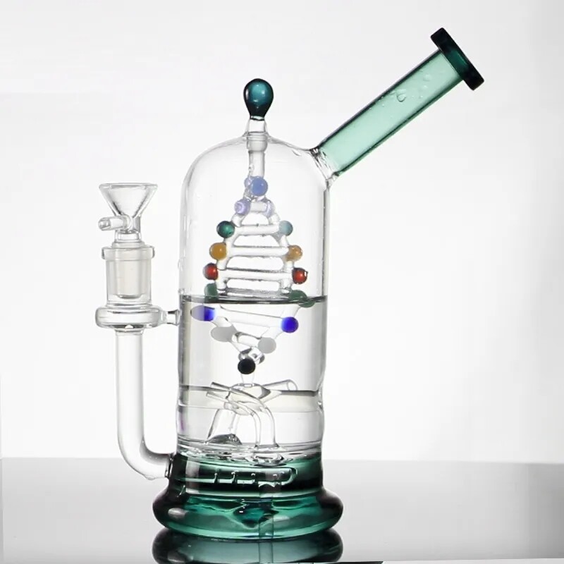 9'' Glass Gene Spin Tornado Water Bong Pyrex Hookah Pipe Percolator ...