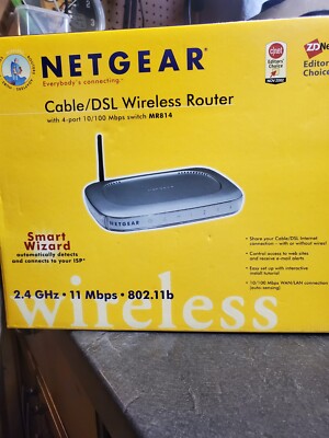 NETGEAR MR814 v2 Cable DSL Wireless Router 4 Ports 10/100 Mbps 2.4 GHz ...
