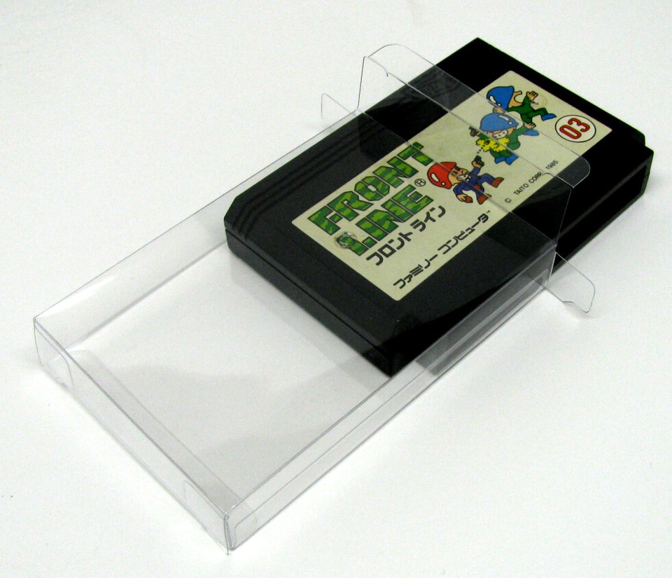 10X NINTENDO FAMICOM GAME CARTRIDGE - CLEAR PLASTIC PROTECTIVE BOX ...