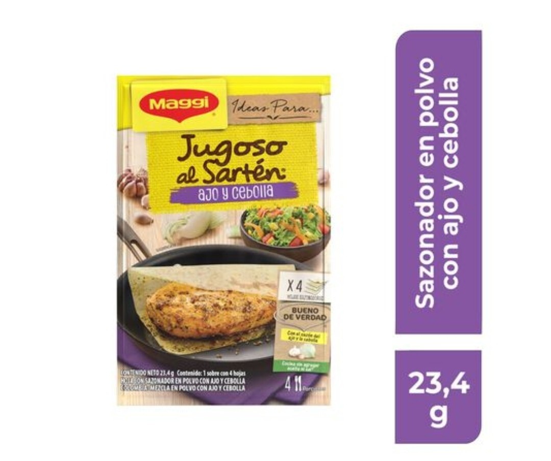4-Pk Maggi Jugoso al Sarten 4 Hojas Maggi Seasoning 4 Sheets 23.4g/.9oz ...