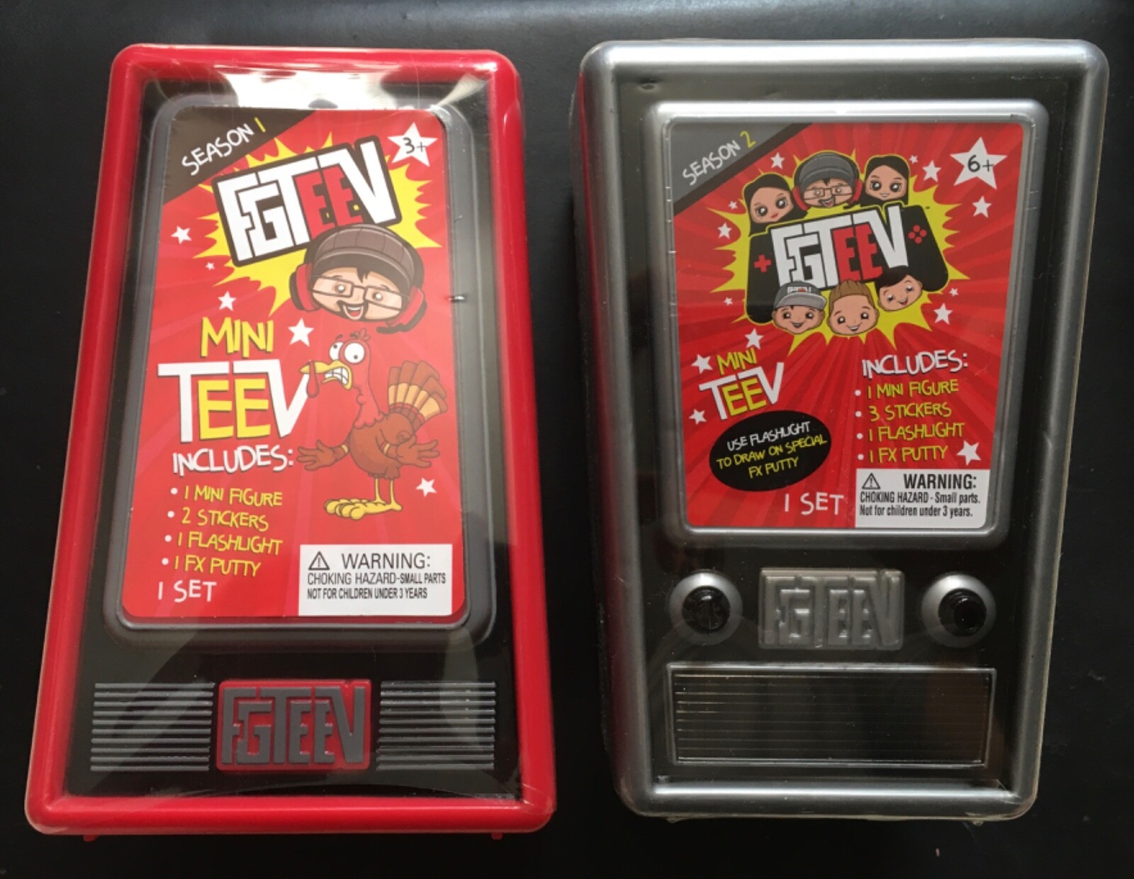 FGEETV Mini TEEV TV Season 1 & 2 Special FX Putty Flashlight Lot of 2 ...