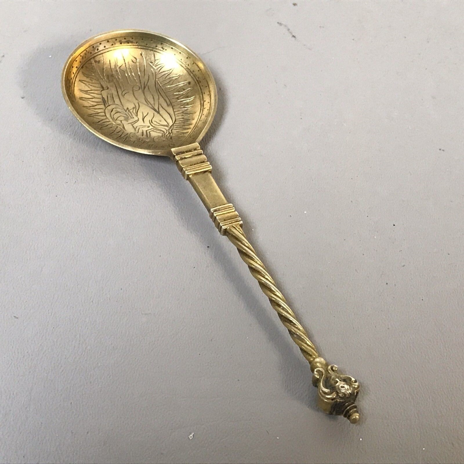 David Andersen Austrian Sand Cast 83 Silver Communion Spoon Religious ...