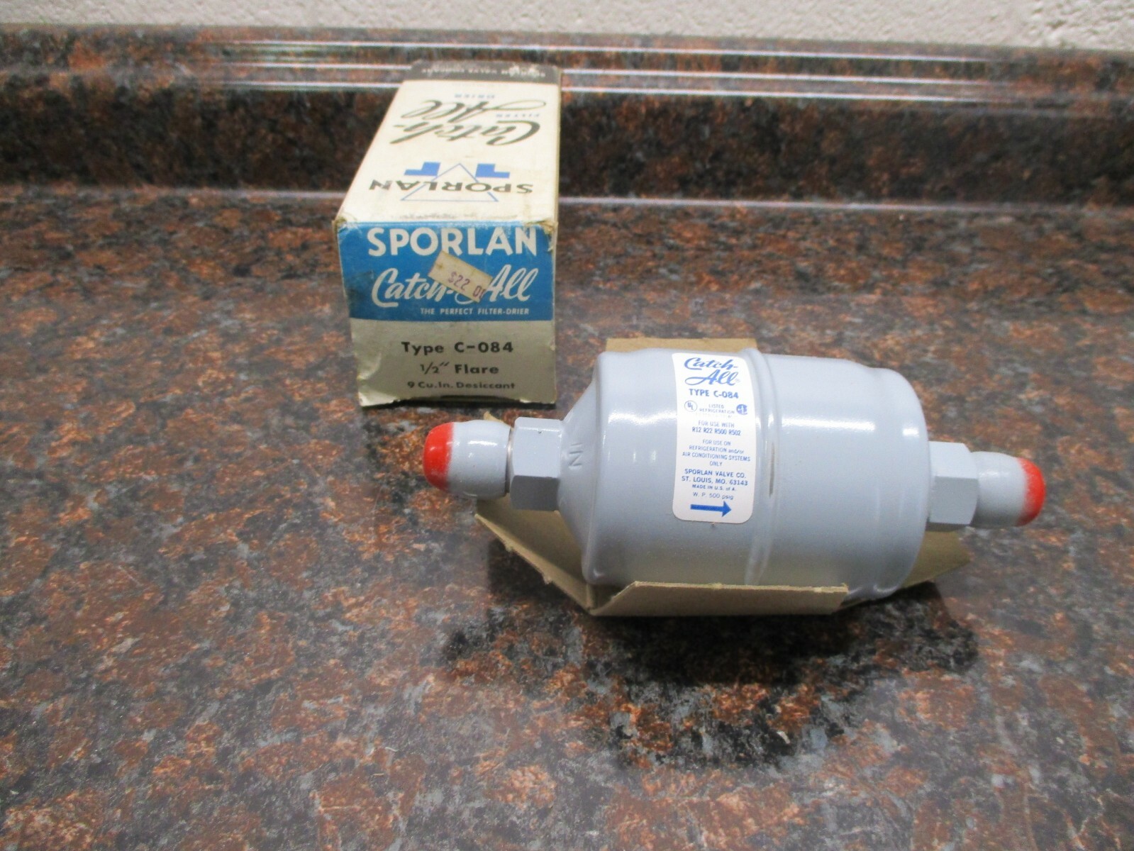 SPORLAN CATCH ALL REFRIGERATION FILTER DRIER TYPE C-084 1/2" FLARE | eBay