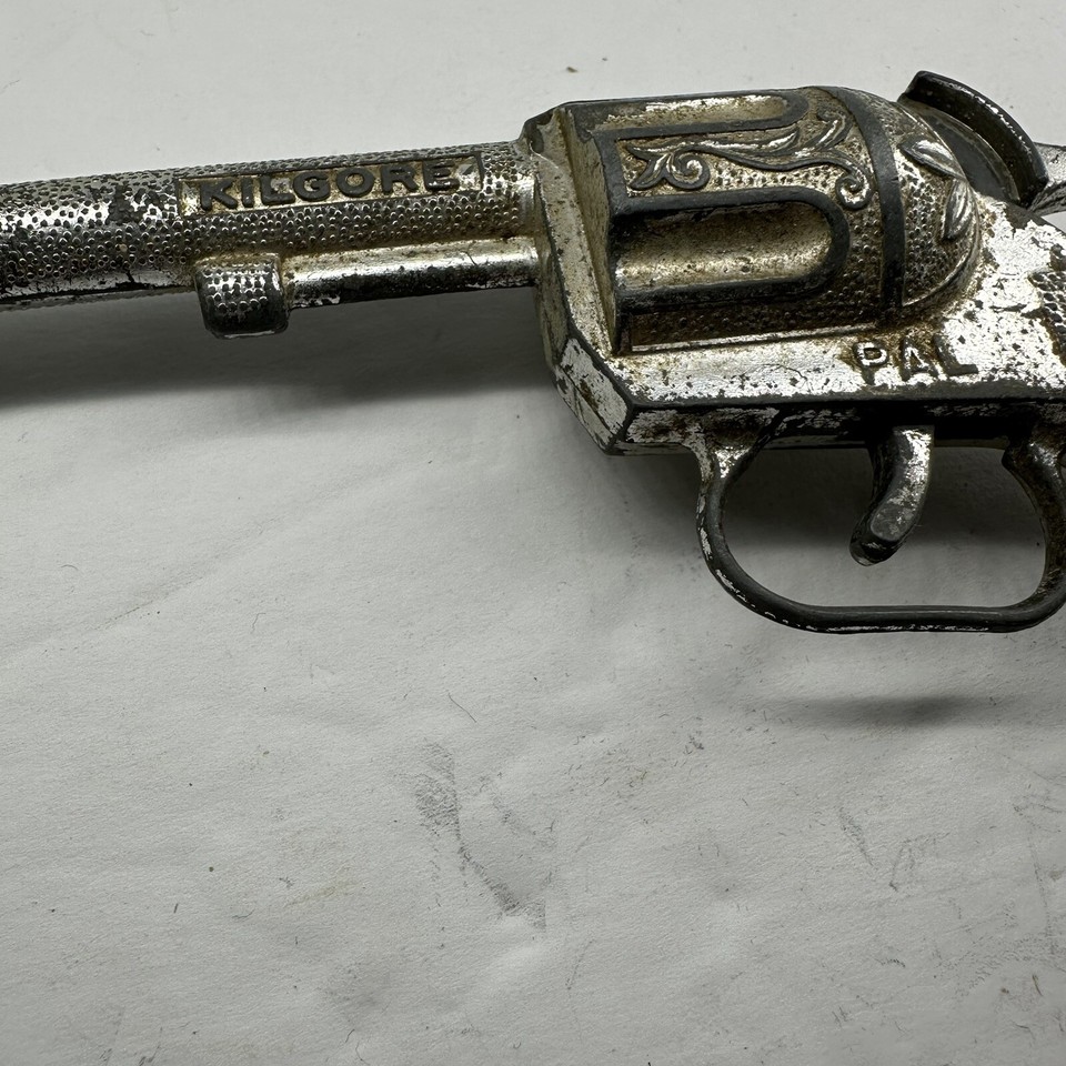 Vintage 1950’s Kilgore Silver PAL Cowboy Revolver Antique Toy Pistol ...