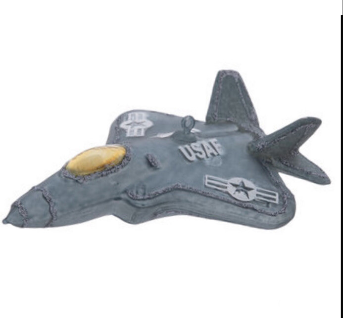 USAF Fighter Jet Glass Ornament Army Air Force Pilot Military Airplane ...