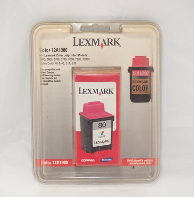 Lexmark 12A1980 High Resolution Color Standard Print Cartridge New in ...