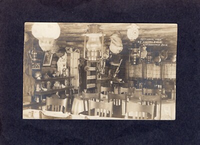 Real Photo Postcard RPPC: Dining Room view - Hackmatack Inn, Michigan ...