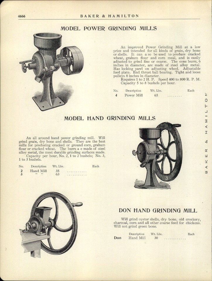 1910s PAPER AD Iron King Black Hawk Corn Sheller Quaker City Food Mill ...