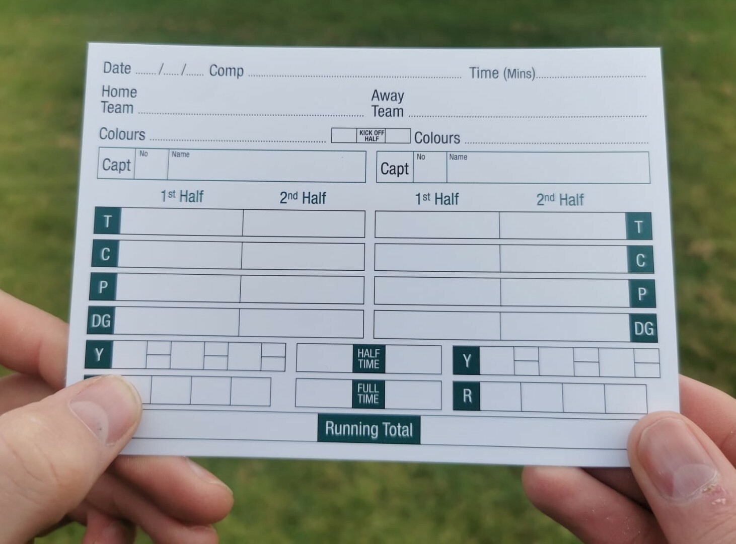 Rugby Referee Score Cards Cautions & Dismissals Match Notes – Double ...