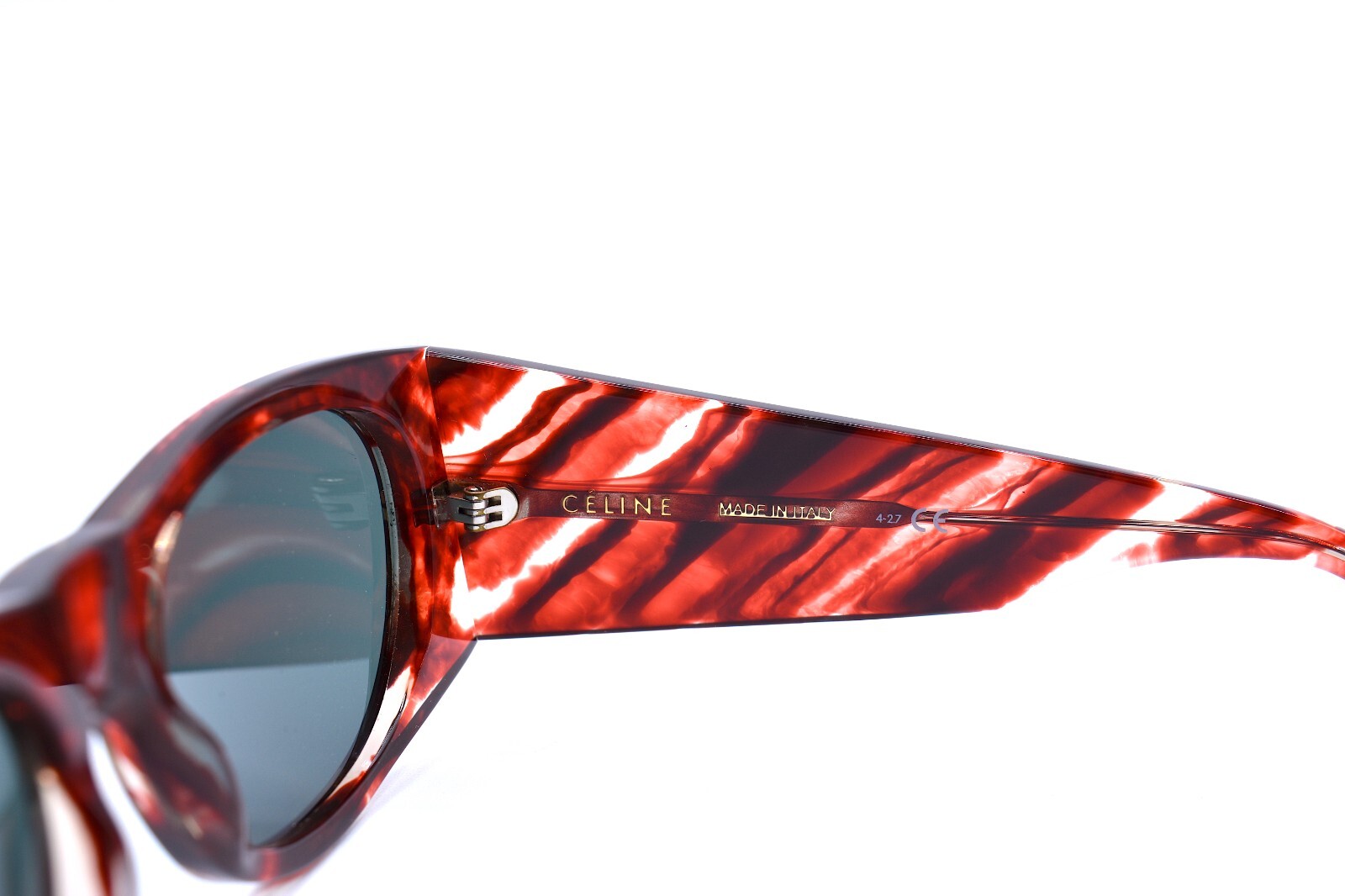 NEW CELINE PARIS CL40029I 54N RUBY RED GREY LENS AUTHENTIC SUNGLASSES ...