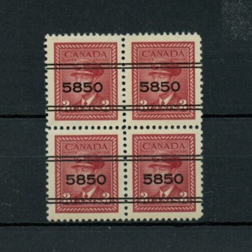 🍁#8-251 block of 4 War Issue PRECANCEL #5850 Cat$60 Canada | eBay