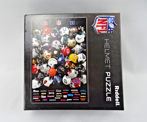 NFL Helmet Zigsaw Puzzle, 100 pieces, 2010, 11" x 17", by Riddell, ages ...