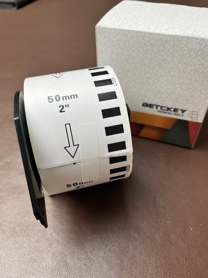BETCKEY Paper Label Roll, DK-22223, 50mm x 30.48m, Brother QL ...