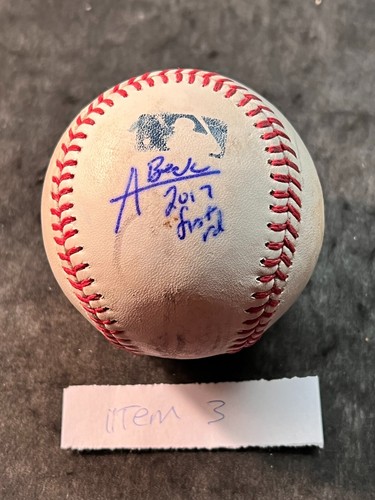 Autographed BASEBALL Austin Beck , with inscription BALL # 3 ITEM 41 | eBay